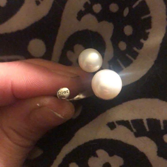 Dior | Jewelry | Christian Dior Silver Pearl Ring | Poshmark